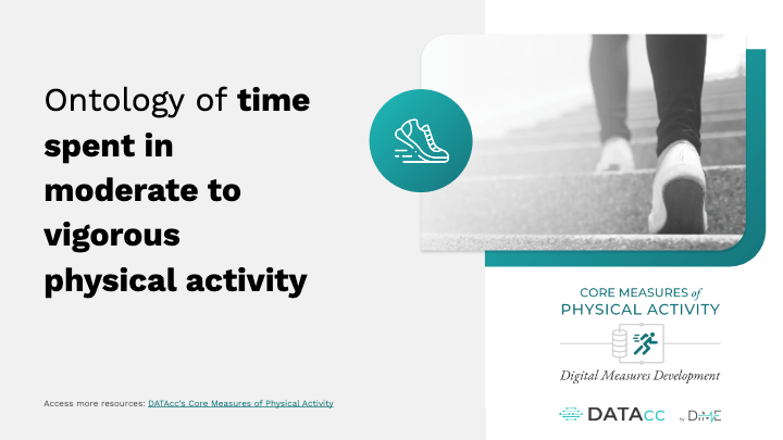 Ontology: Time spent in moderate to vigorous physical activity – Digital Medicine Society (DiMe)