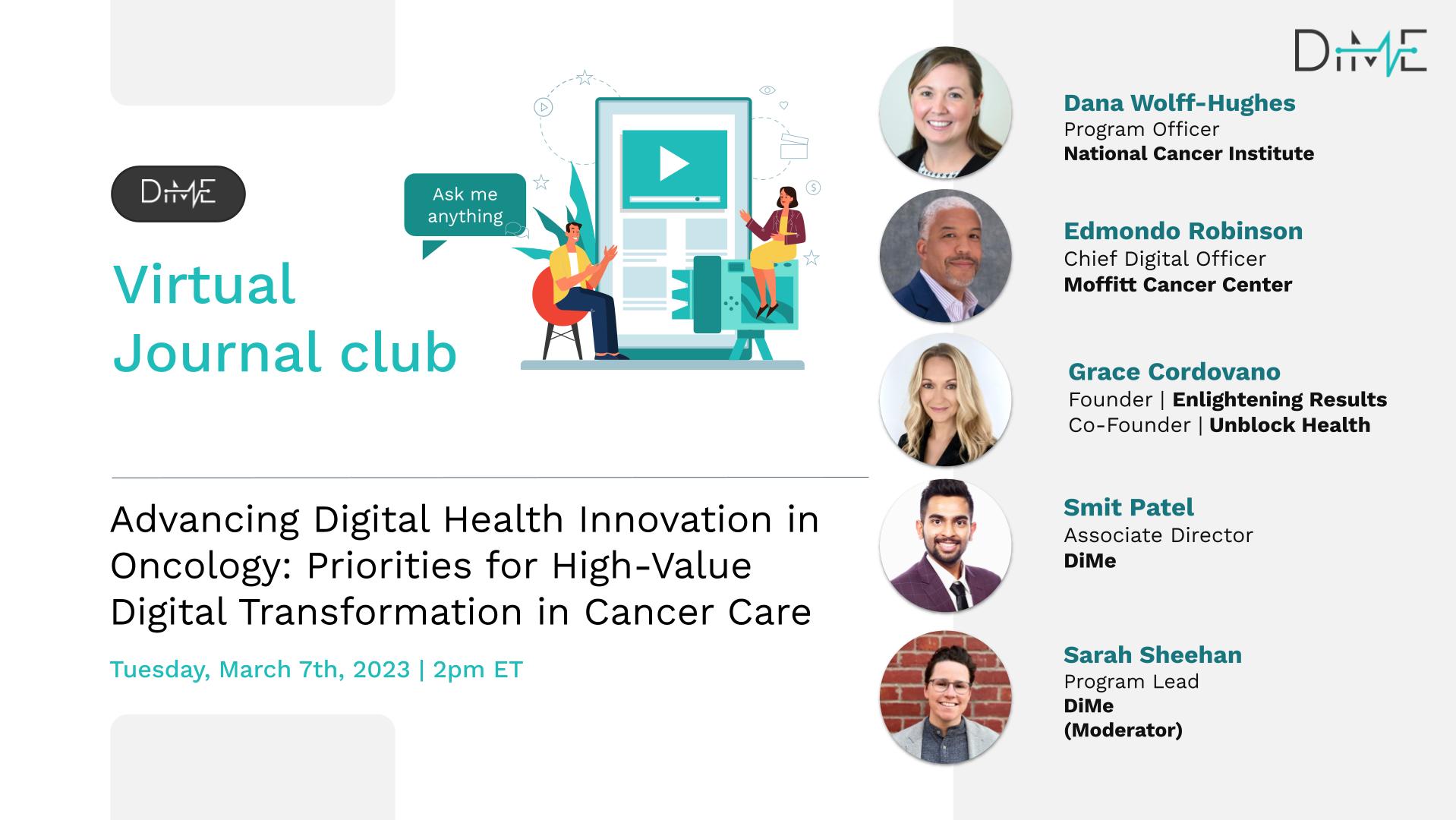 Advancing Digital Health Innovation in Oncology: Priorities for High-Value Digital ...