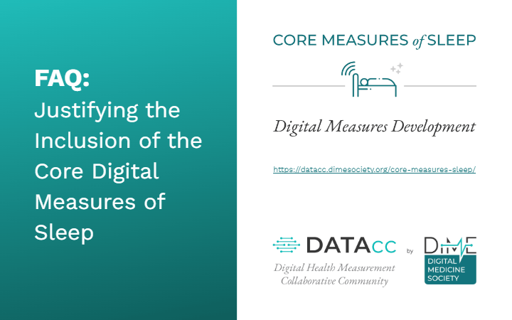 FAQ: Justifying the Inclusion of the Core Digital Measures of Sleep ...
