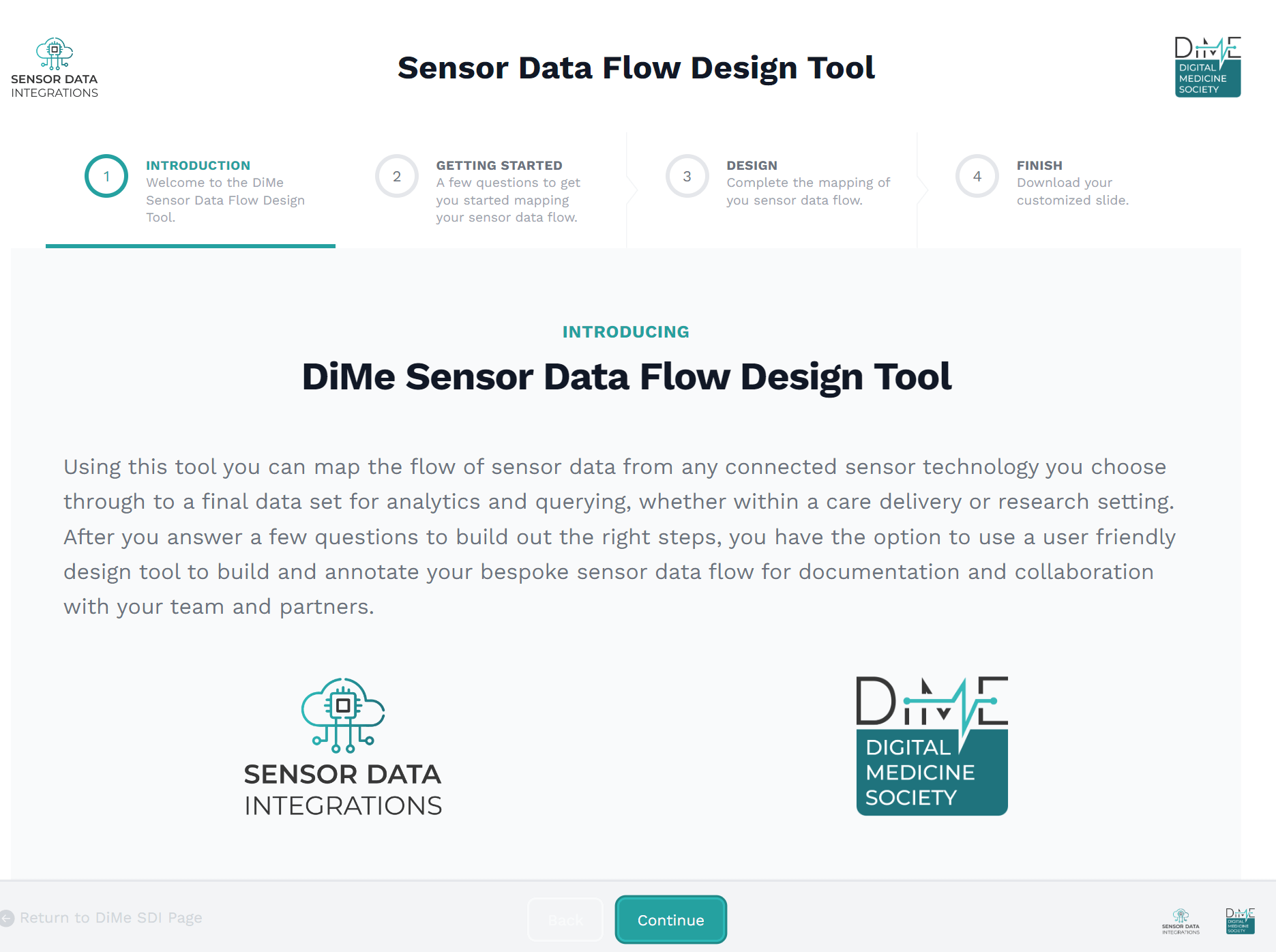 Sensor Data Design Flow Tool – Digital Medicine Society (DiMe)