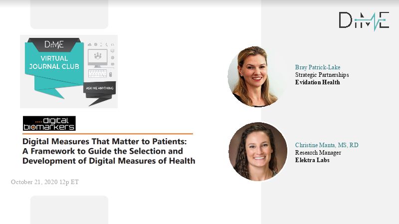 Digital Measures That Matter to Patients: A Framework to Guide the ...